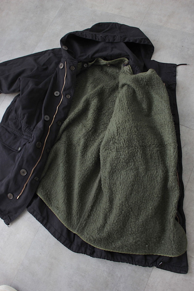 【全国通販】DEAD STOCK 70s FRENCH ARMY"M64 PARKA WITH BOA LINER"BLACK OVER-DYE SIZE 92C(日本サイズM-L相当 ...